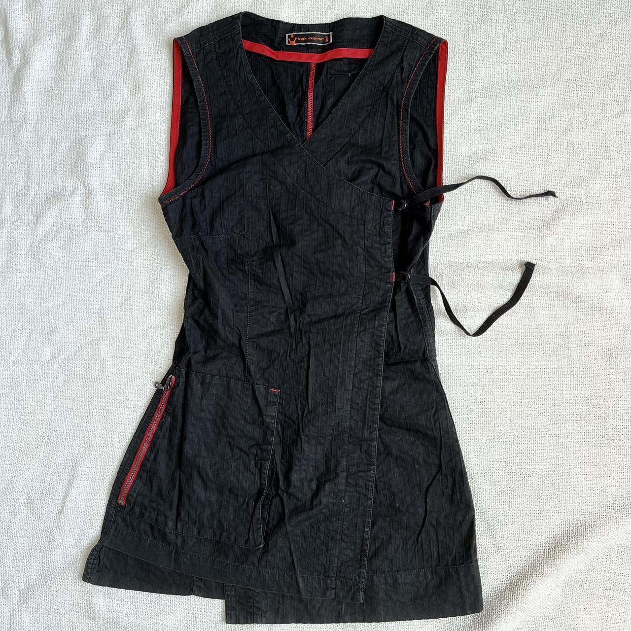 Vintage Cop Copine Black Kimono Wrap Up Tunic Soft... - Depop