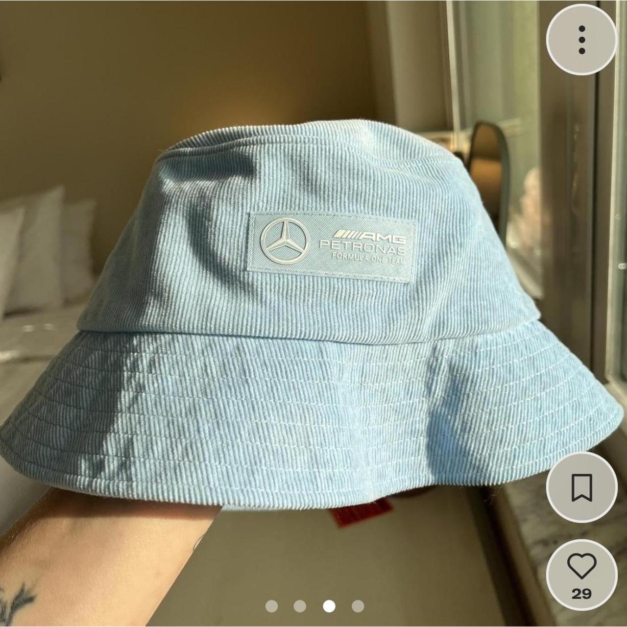 Formula 1 Racing Miami Mercedes Bucket Hat powder... - Depop