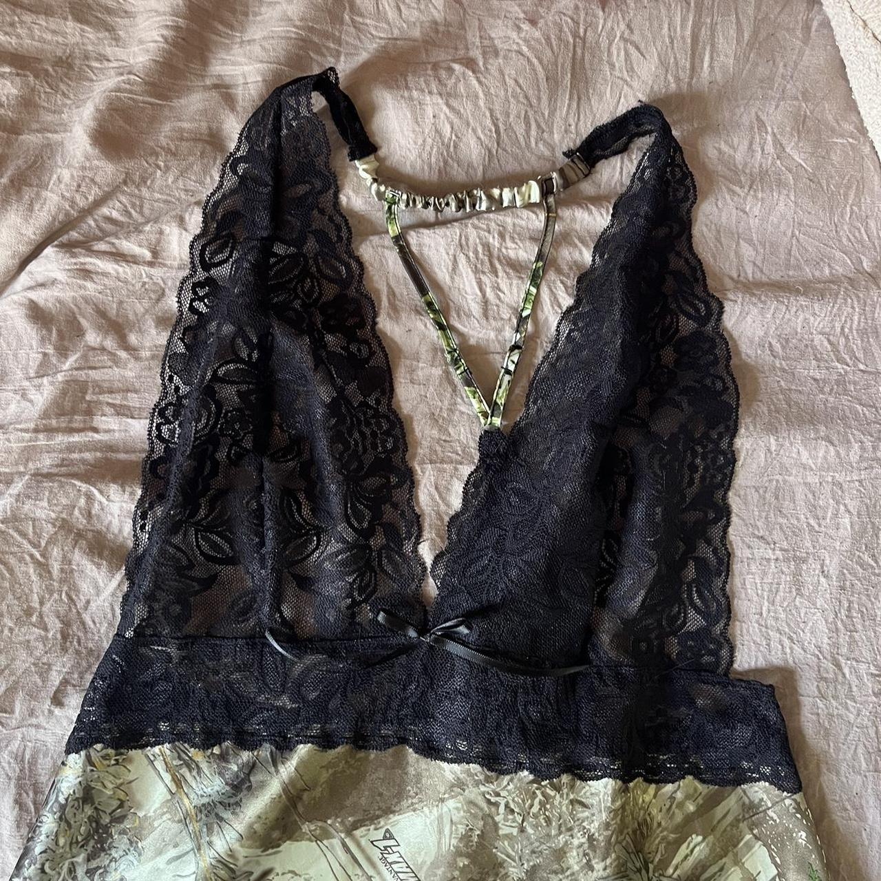 cute and cxnty black widow brand camo slip dress... - Depop