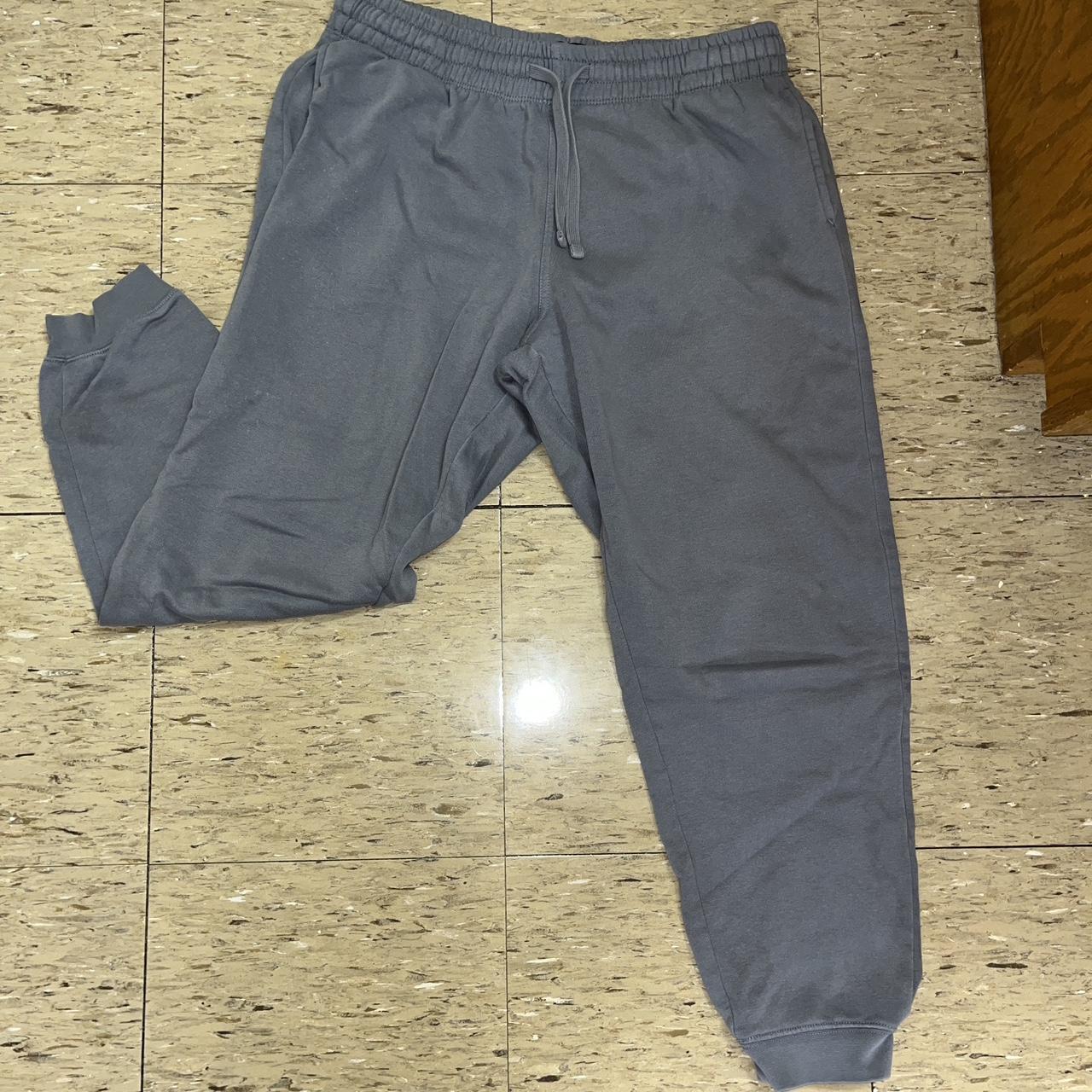 Gray sweatpants Cuffed leg Small stain on back of waist - Depop