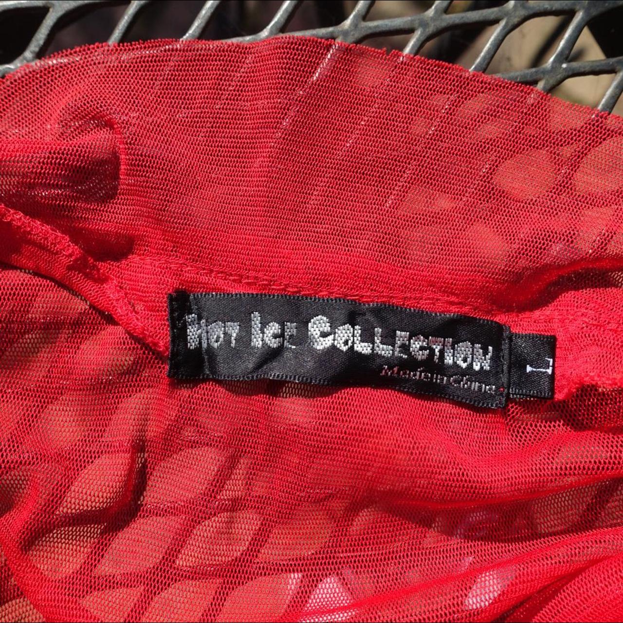 Red sheer top Brand : hot ice collection Tie up... - Depop