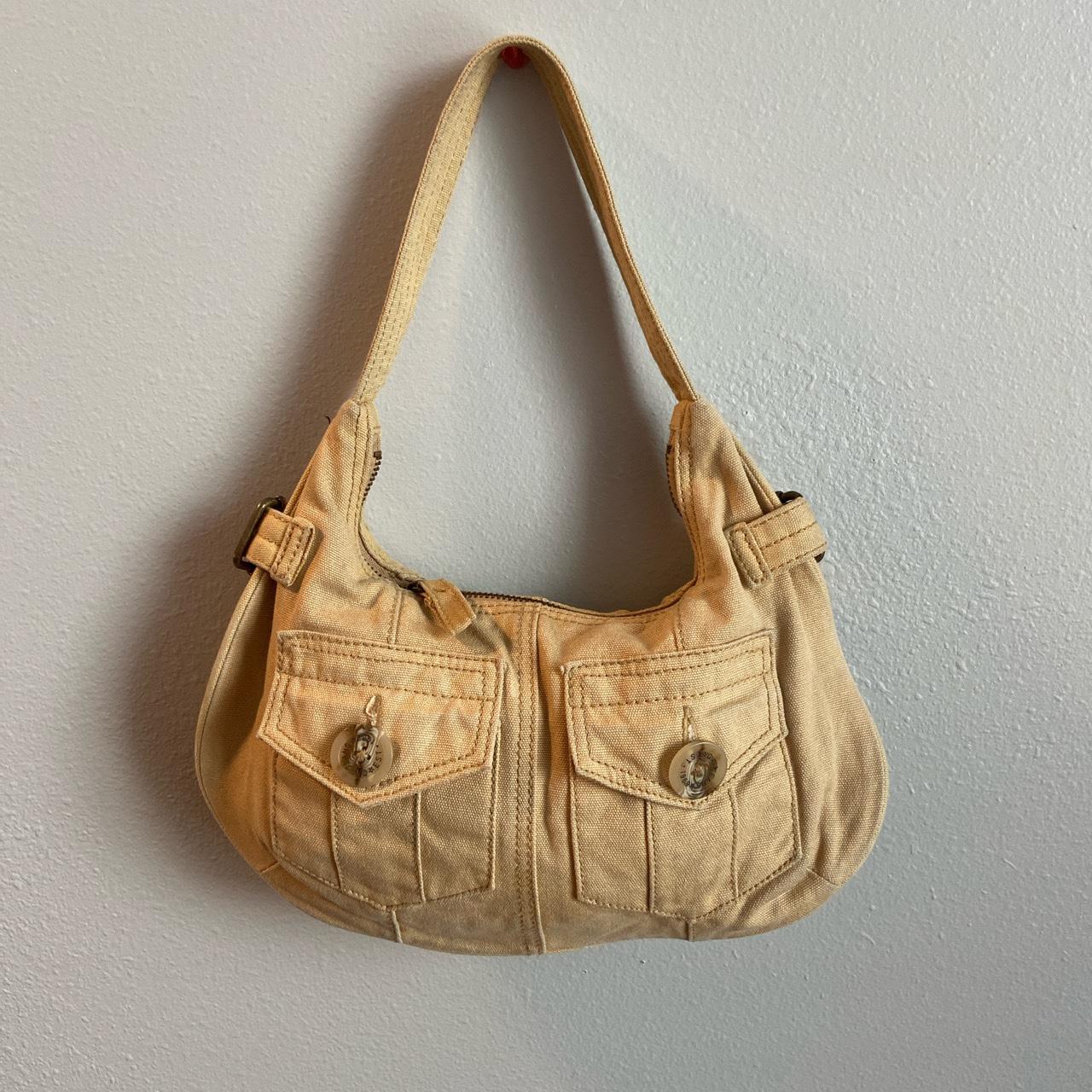 GAP Nude Denim Cargo Handbag Thrifted Exterior of... | Depop