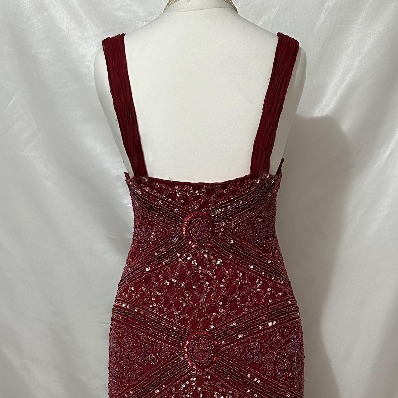 Dazzling Merlot Elegance: The Silk Tulle Prom Gown... - Depop