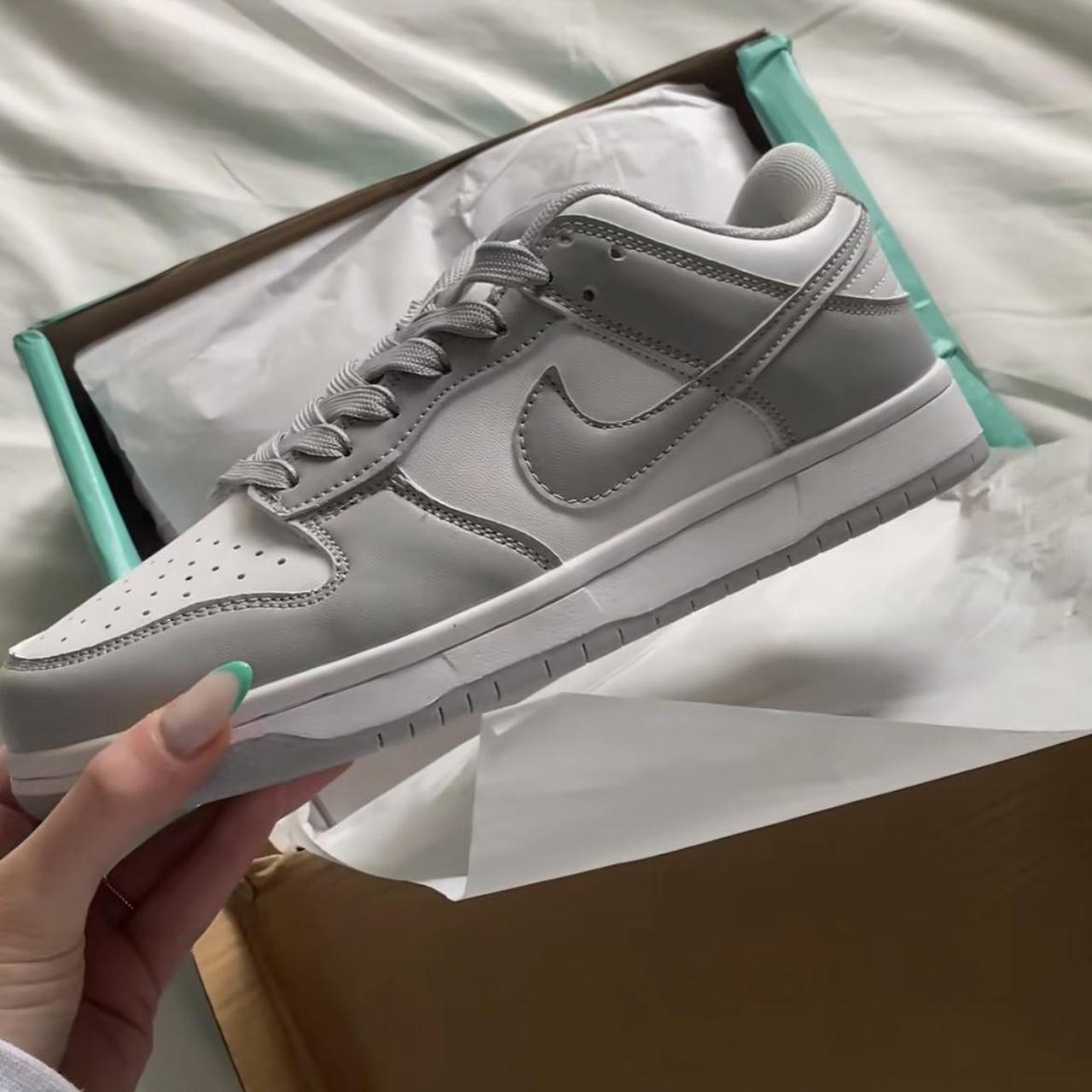 Nike Light Grey Low Dunks #No Offers!# 📮 2 Weeks... - Depop