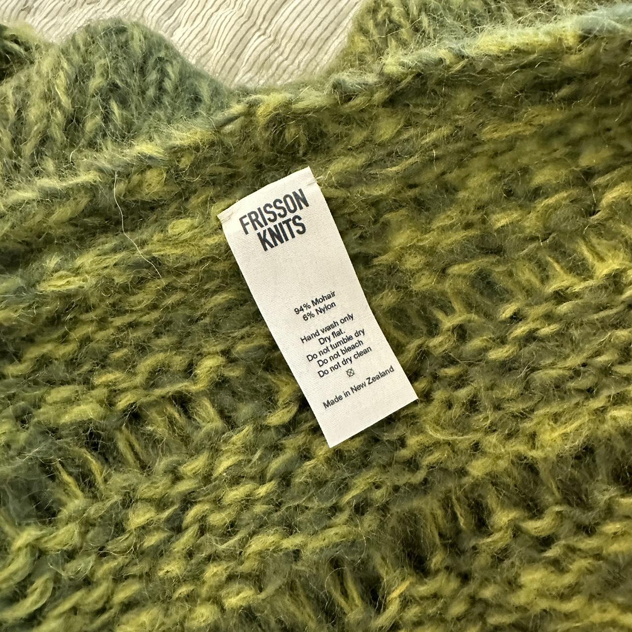 Frisson Knits Green Cardigan NWOT - Depop
