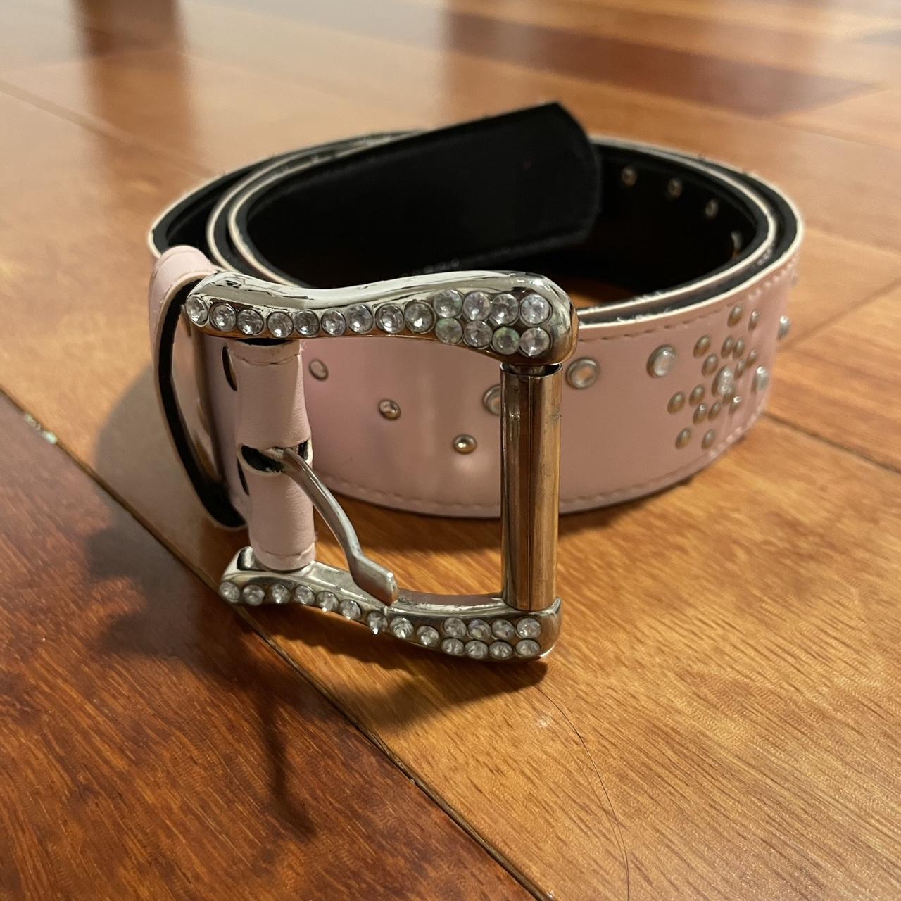 super cute light pink bejeweled belt only worn to... - Depop