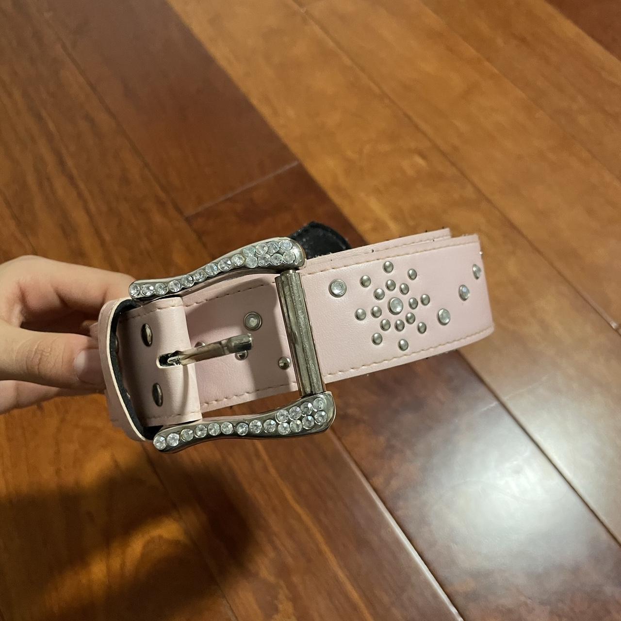 super cute light pink bejeweled belt only worn to... - Depop