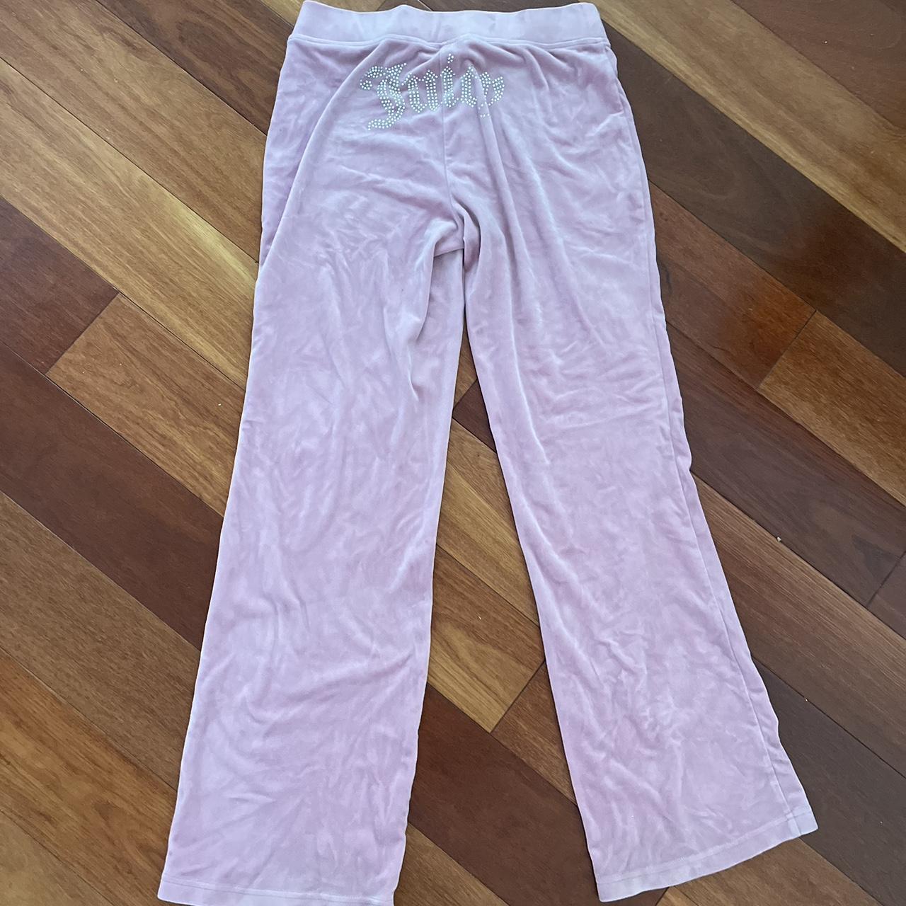low rise pink juicy couture track pants size small... - Depop