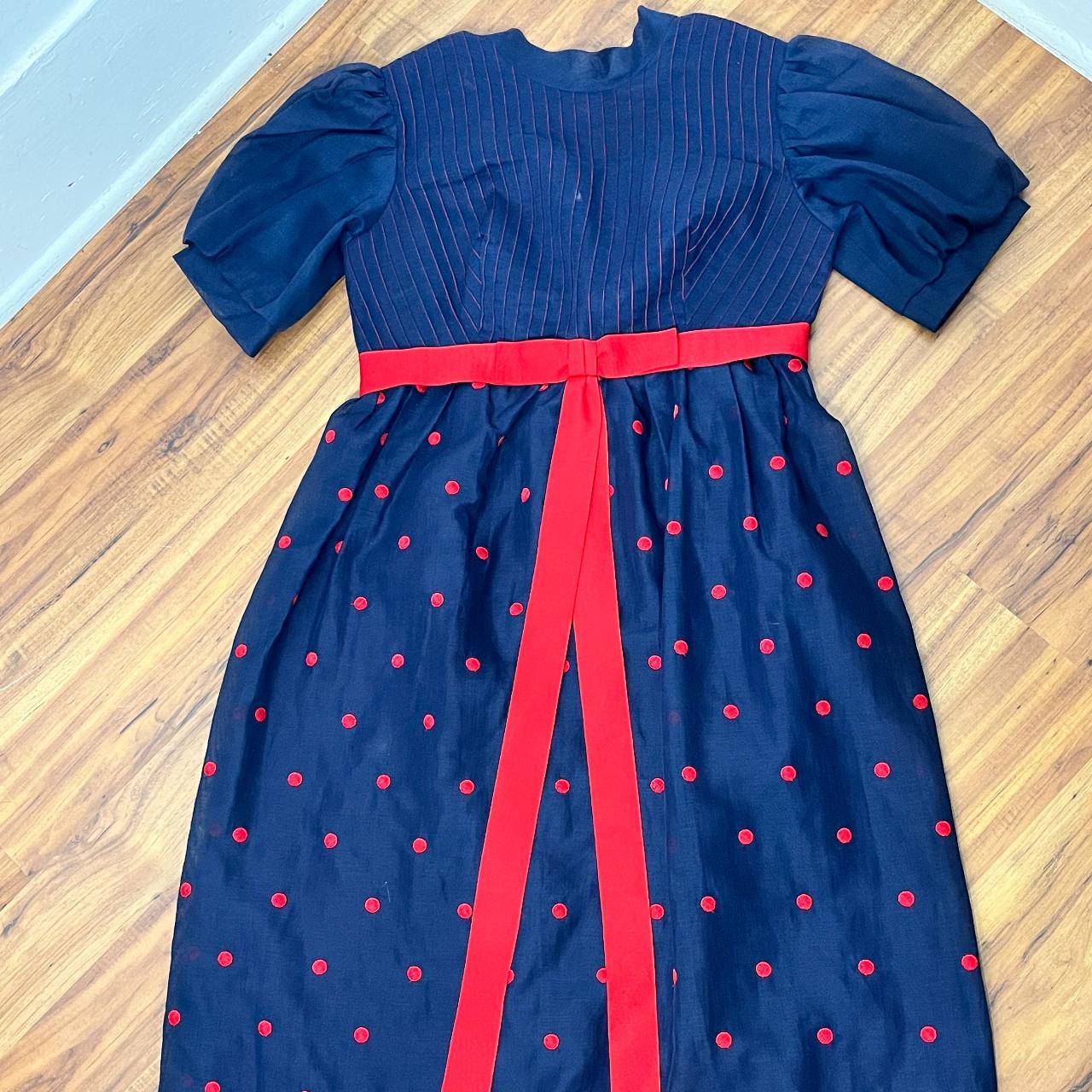 Women's Blue and Red Dress | Depop