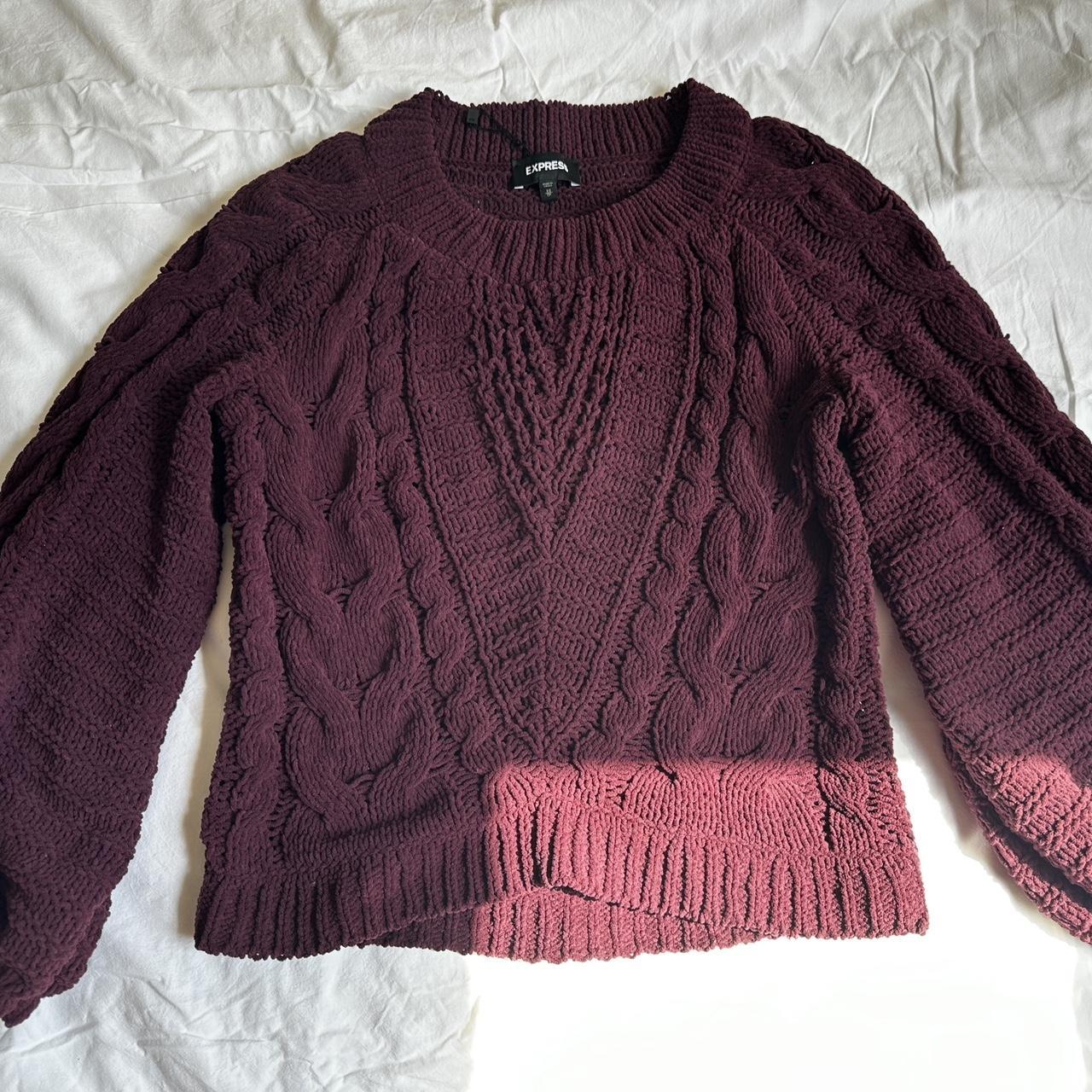 cozy chunk matron cable-knit express sweater - Depop