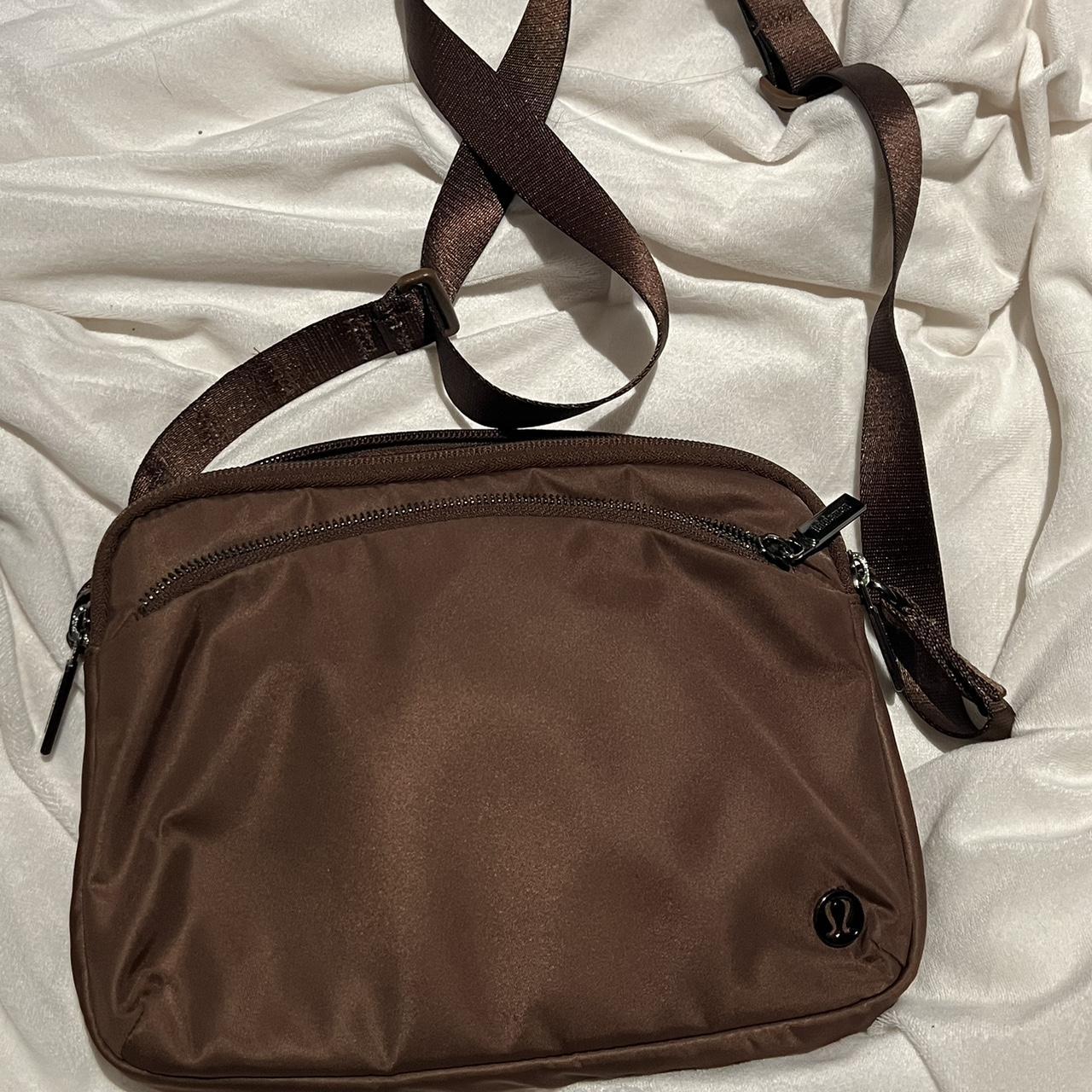 brown lululemon shoulder bag - Depop