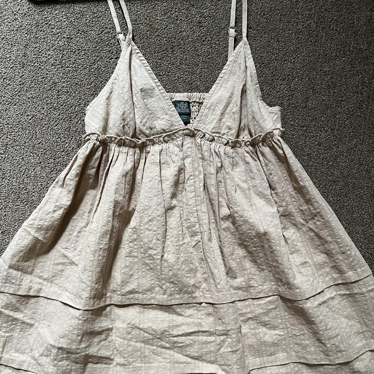 light brown wild fable dress!! super pretty, size... - Depop