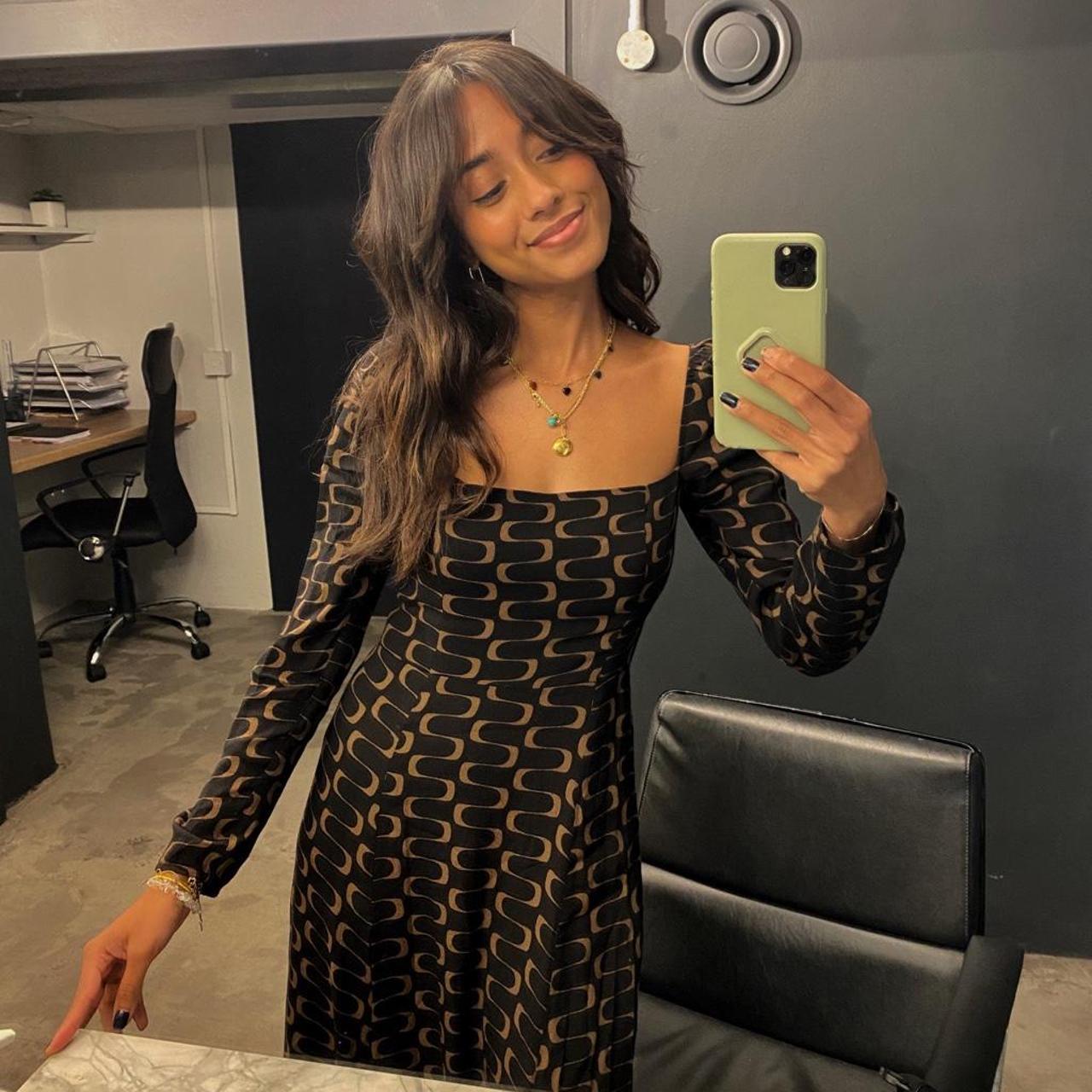 Reformation Sigmund Midi Dress in Linguini Size XS - Depop