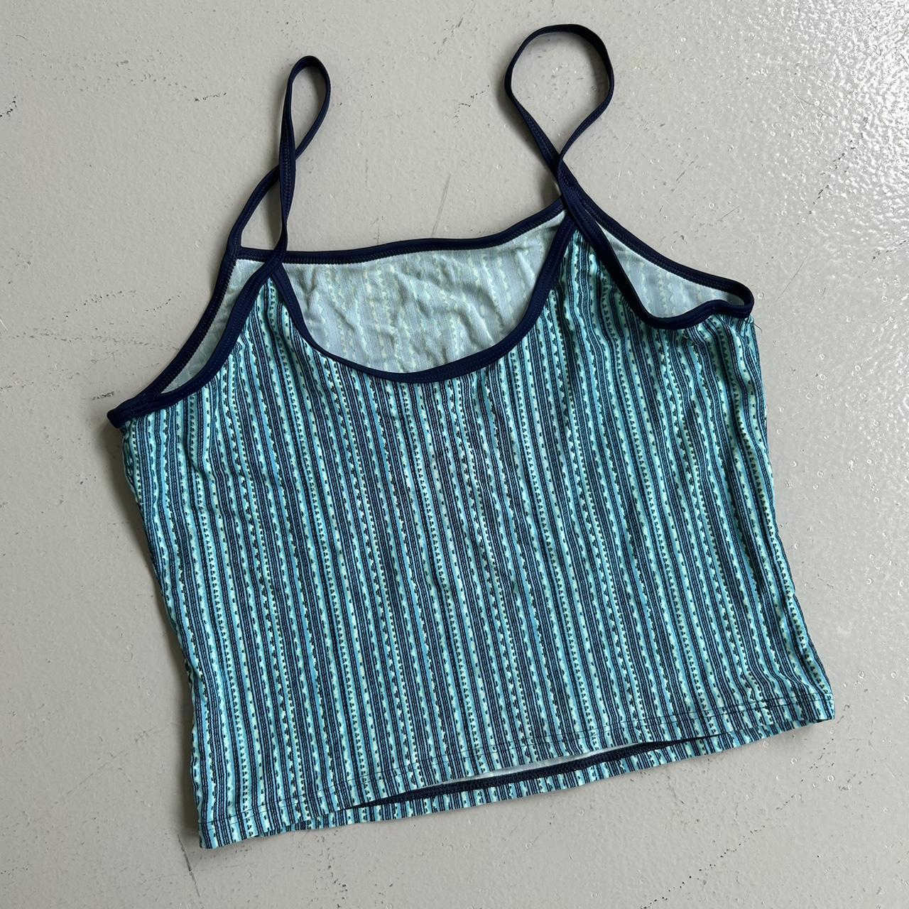 Vintage 90s/00s navy and blue aztec print speedo... - Depop