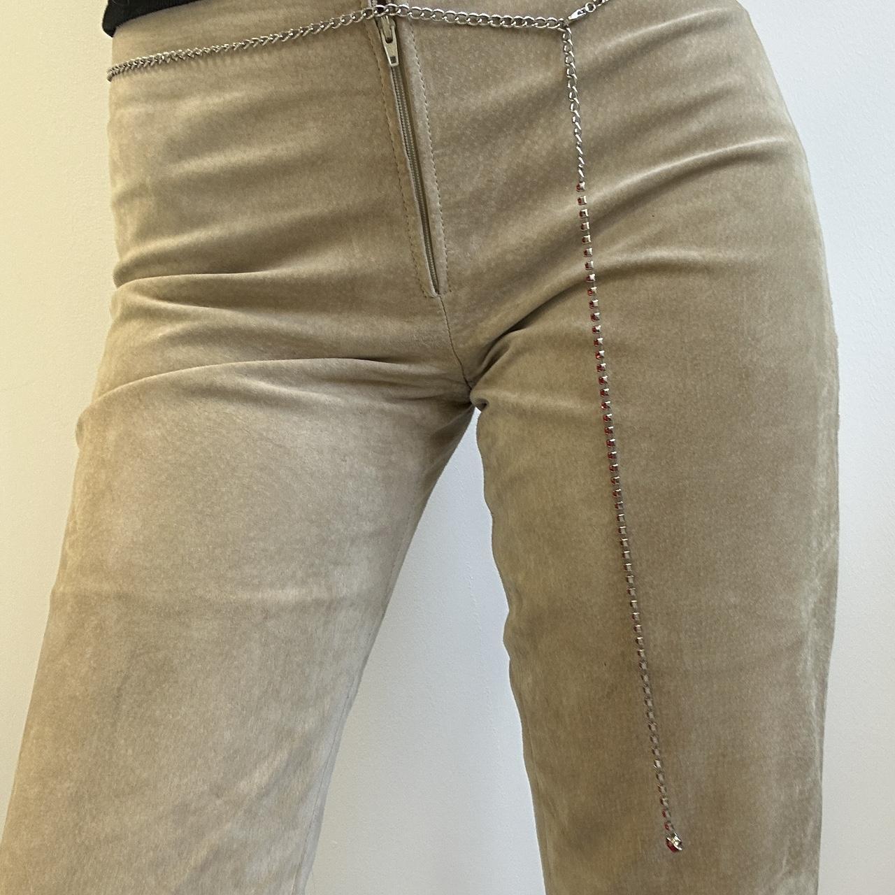 Red diamanté body / waist chain - Depop