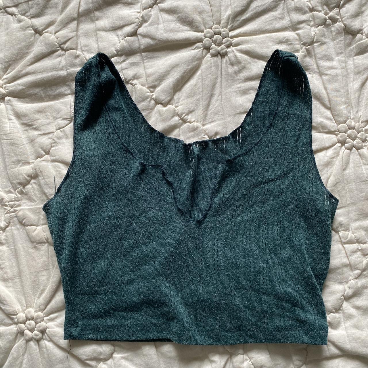 Teal crop top - Depop
