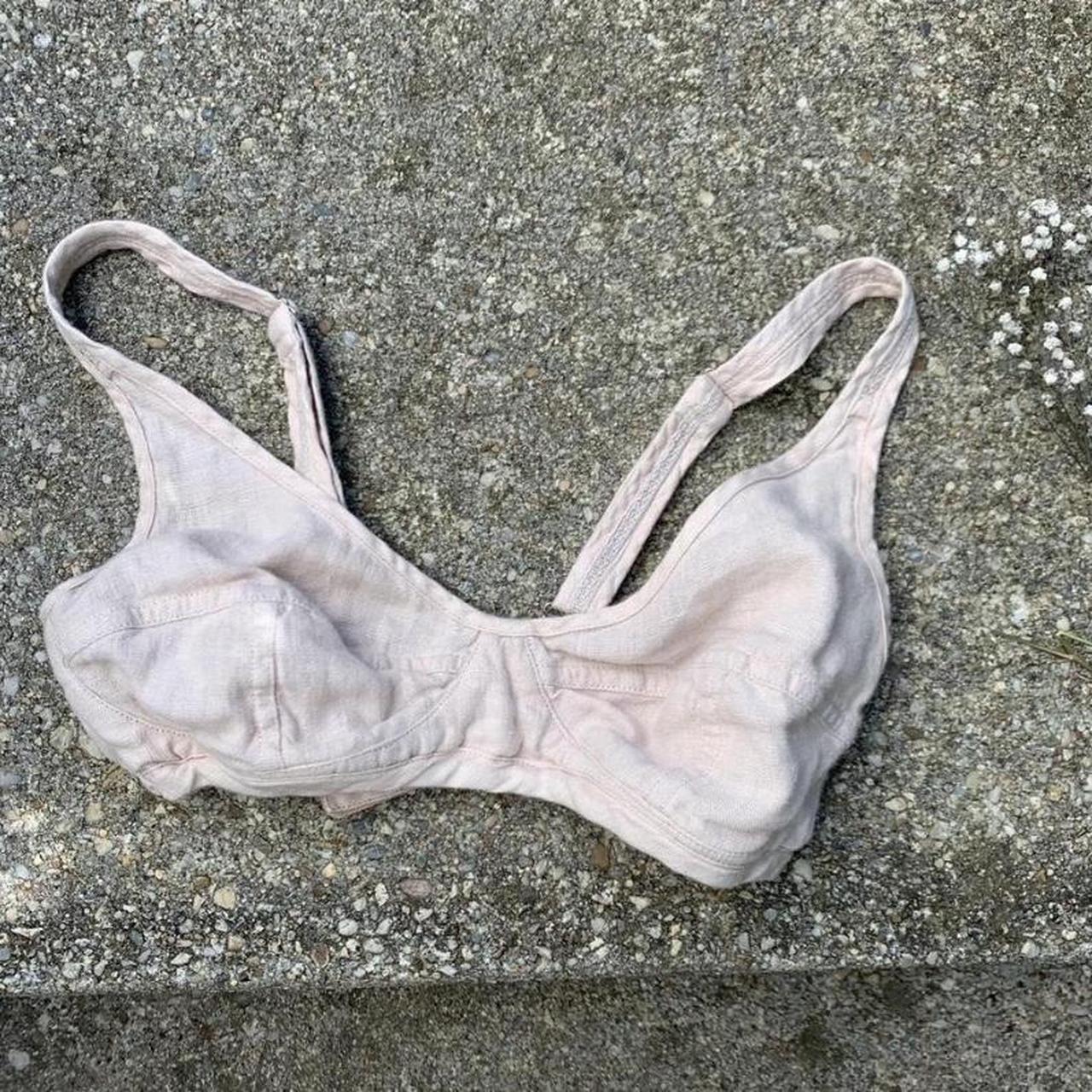 Linen Bra Linen bralette/bra 32 D could fit a C... - Depop