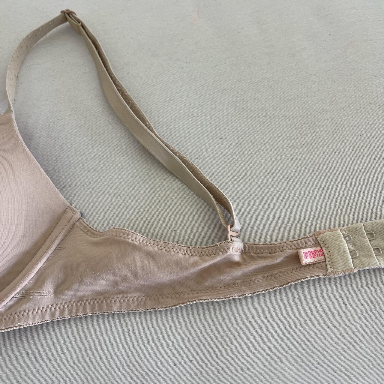Beige & Black Bra from PINK - fits 30A & 32A -... - Depop