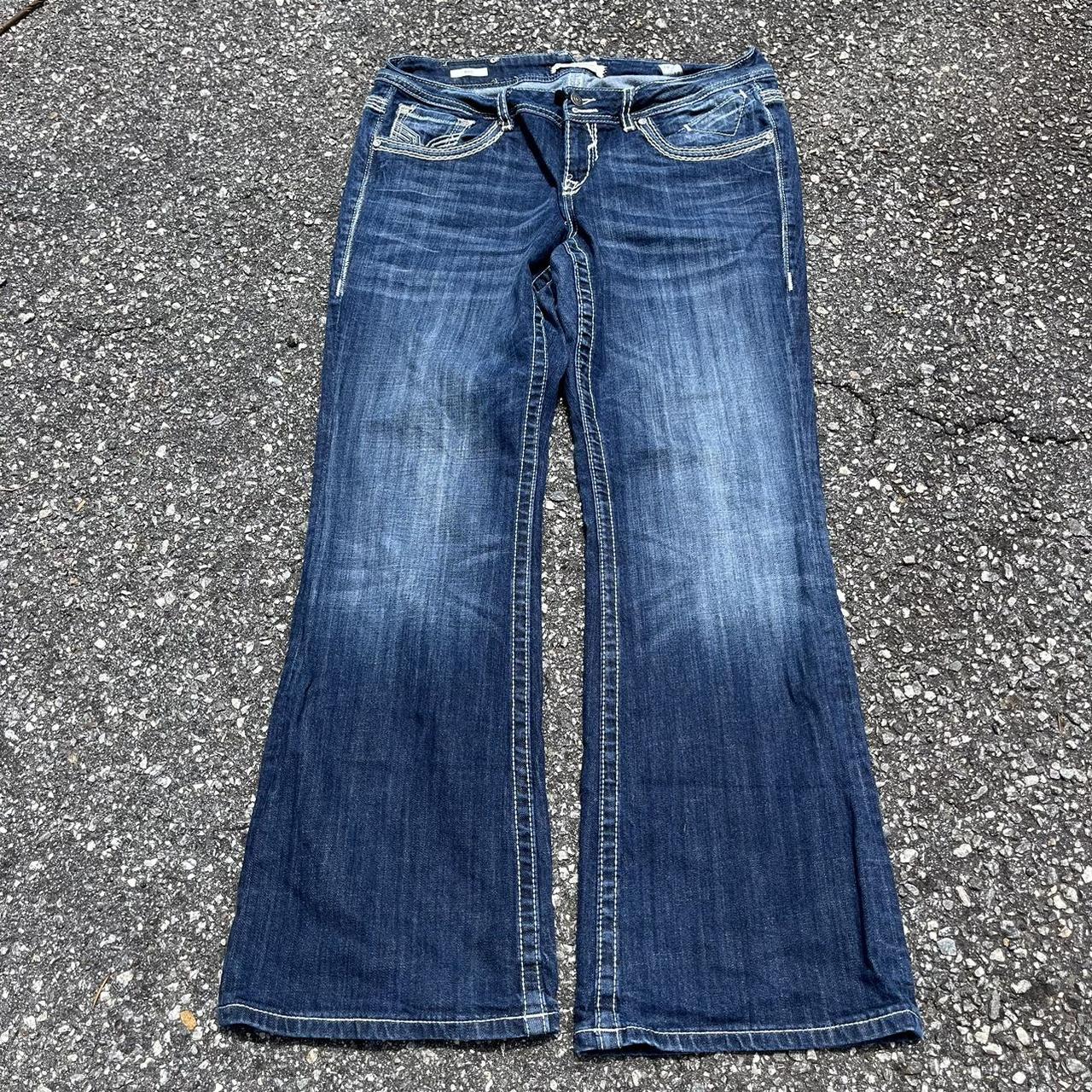 super fire bootcut vigoss jeans measured 36x31.5... - Depop