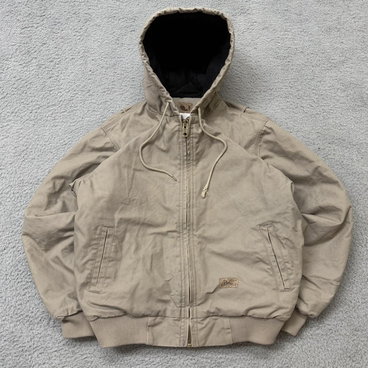 Berne Grey/Khaki color J130 Carhartt styled jacket... | Depop