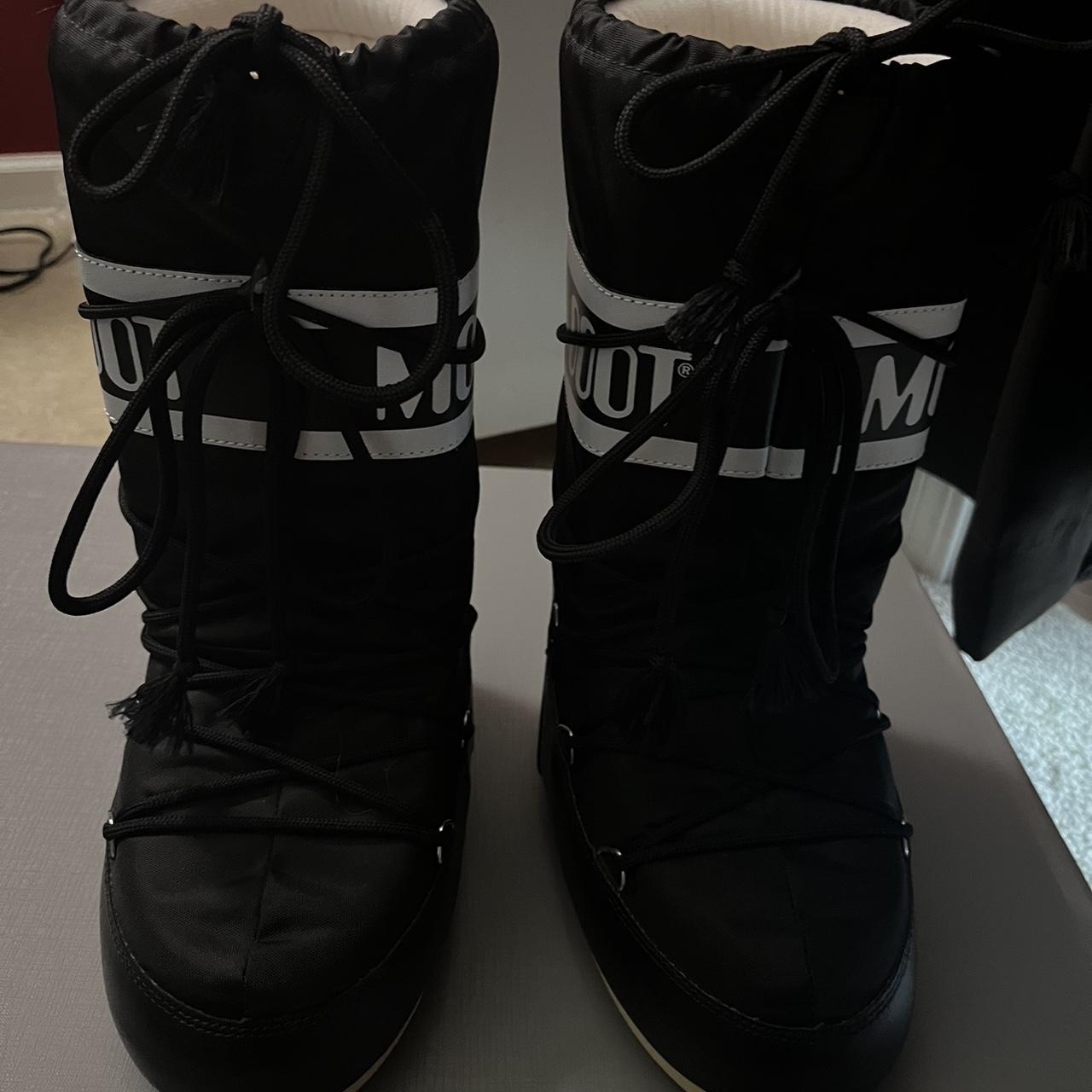 Black Moon Boots, worn once. Purchased from moon... | Depop