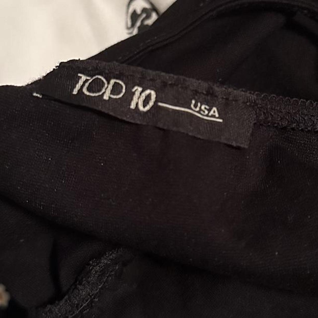 🎀 Top 10 USA - cute bell bottom black top - fits... - Depop