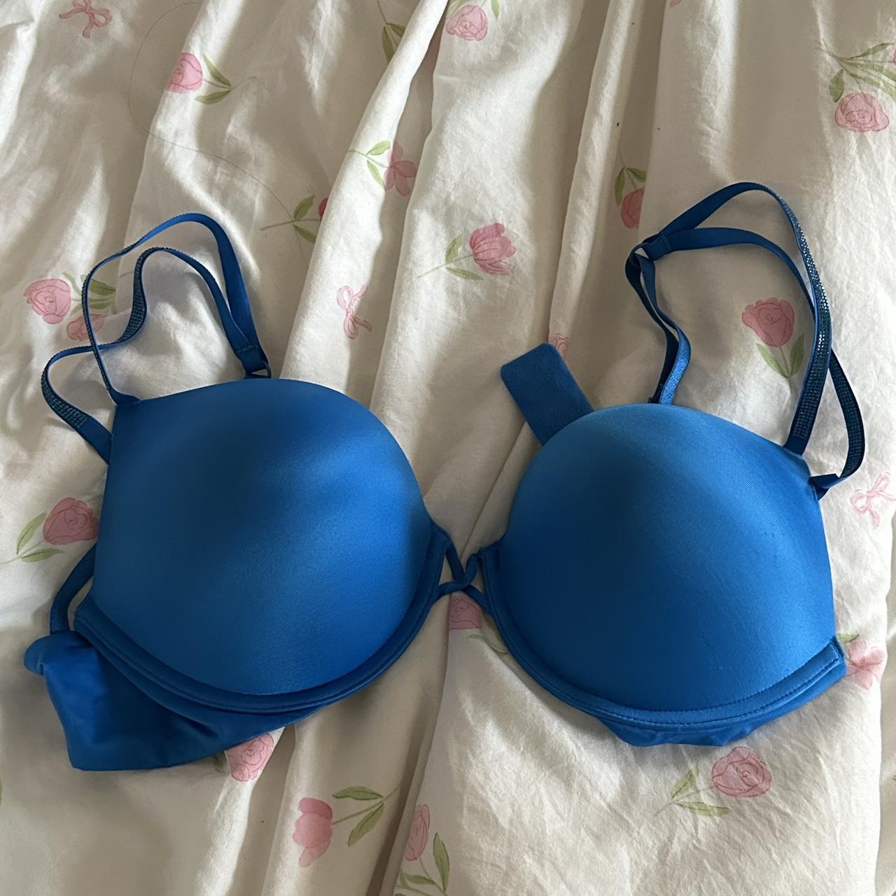 Victoria's Secret blue push-up bra Size 32D - never... | Depop