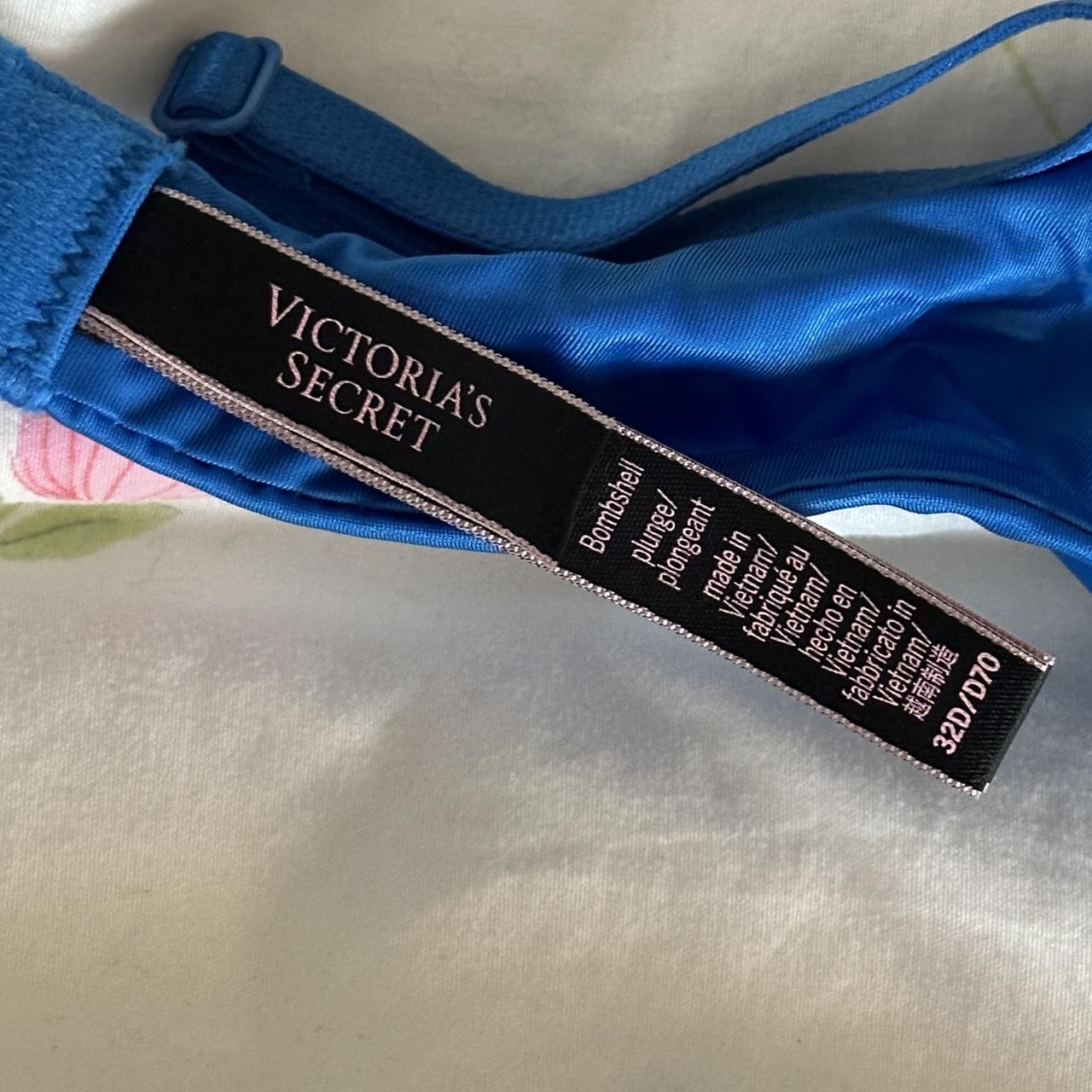 Victoria's Secret blue push-up bra Size 32D - never... | Depop
