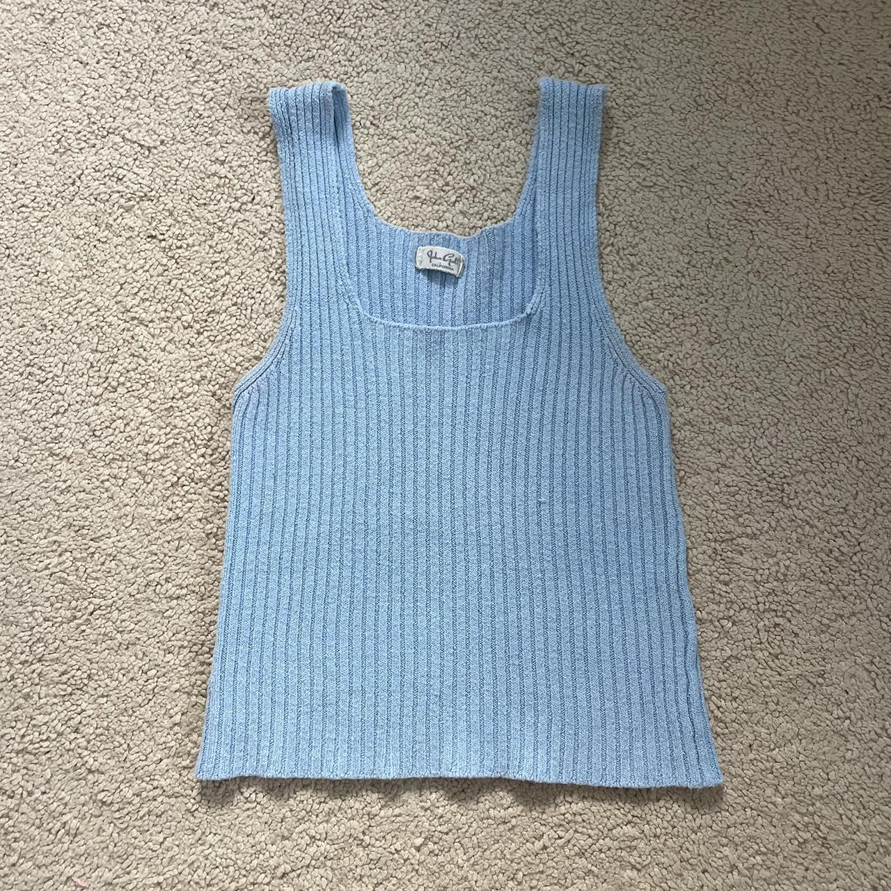blue brandy tank top size: fits a xs-m (stretchy... - Depop