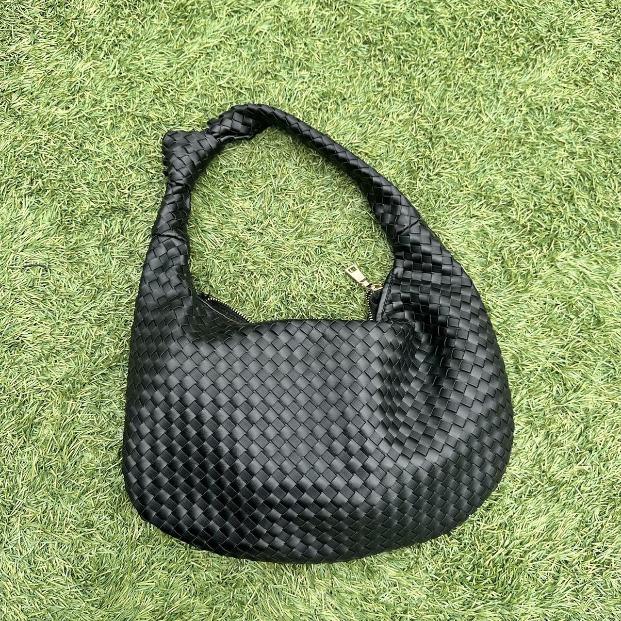💛 Black Woven Purse 👜 Embrace refined elegance... - Depop