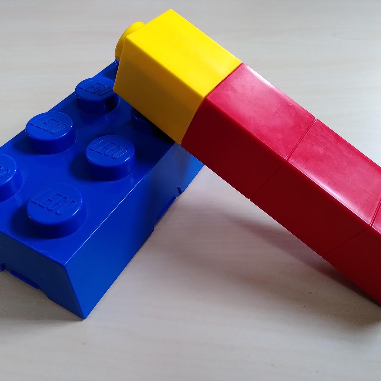 Lego Blue and Red Accessory | Depop