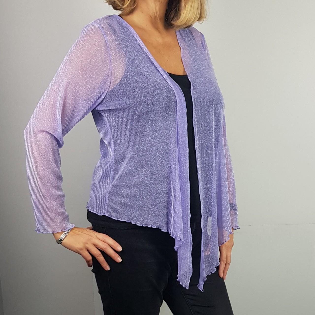 Lilac micro mesh cardi Brand new without tags Semi... - Depop