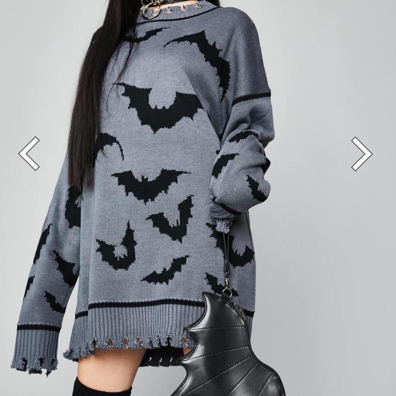 Widow gothic bat sweater - Depop