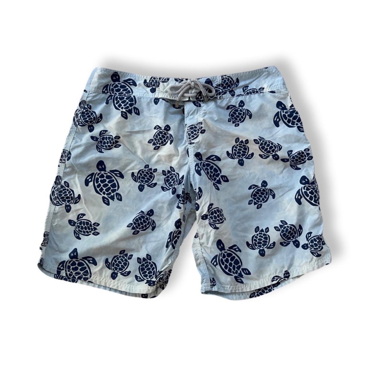 Vilebrequin Blue Turtle Print Swim Trunks Size L Depop