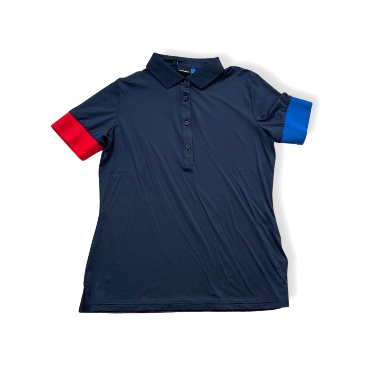 J.Lindeberg W YASMIN SOFT COMPRESSION blue polo... - Depop