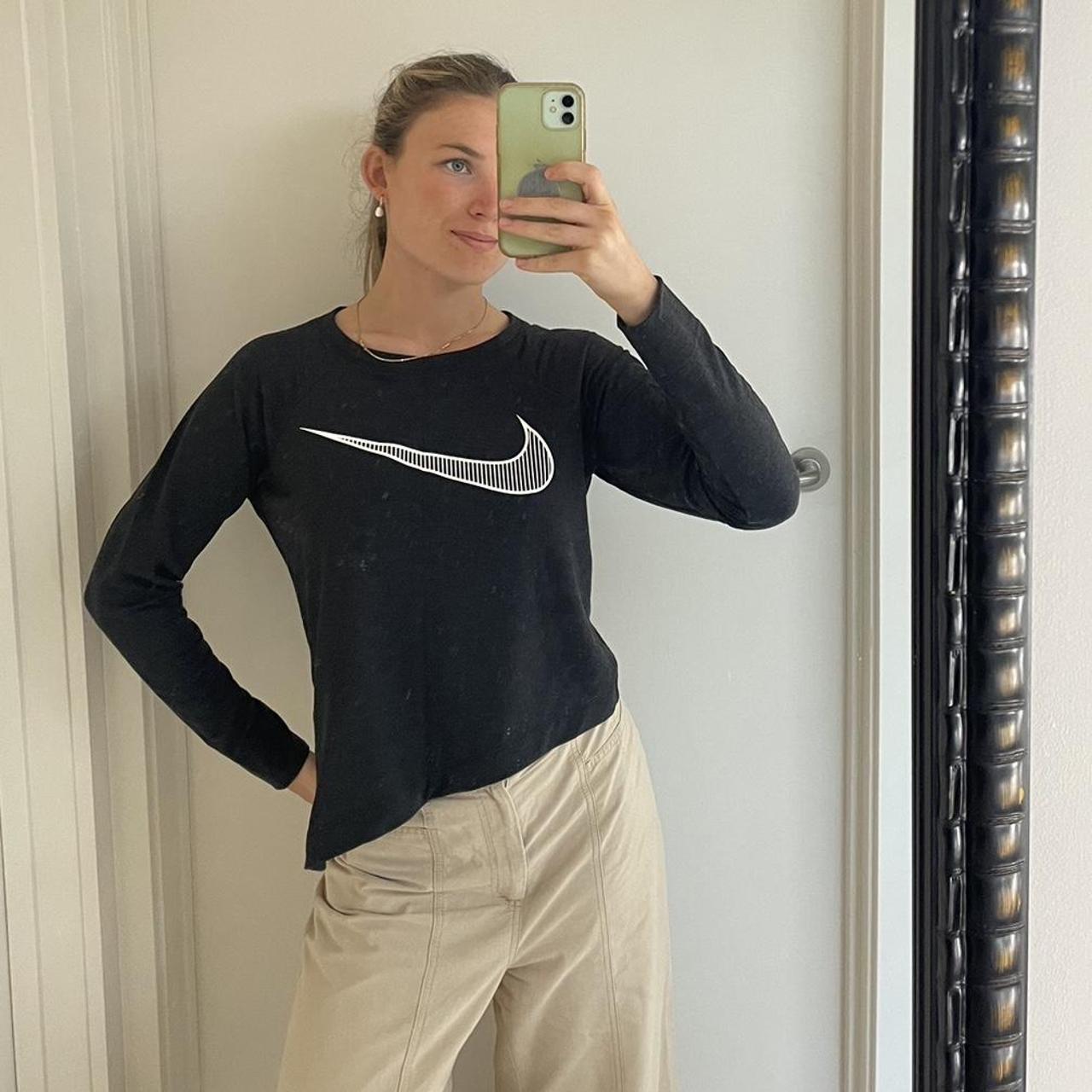 Nike light weight running jumper. Worn once. Marks... | Depop