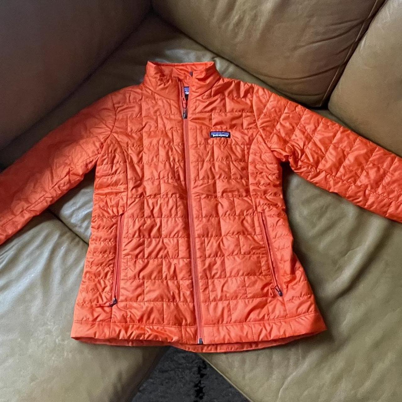 Patagonia Bright Orange Nano Puff Small Only worn... - Depop