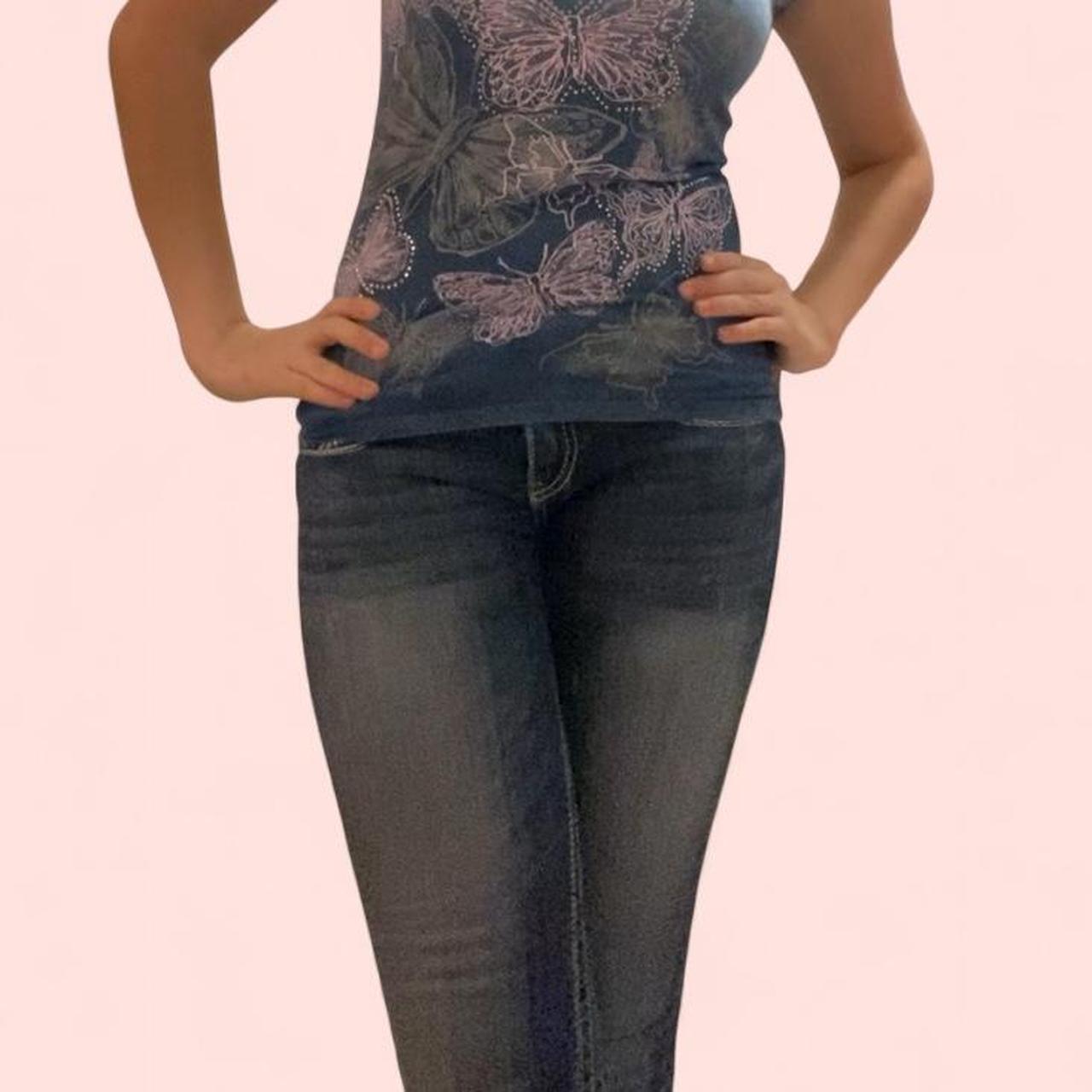 Daytrip low rise dark wash/ navy blue ‘lynx skinny’... | Depop