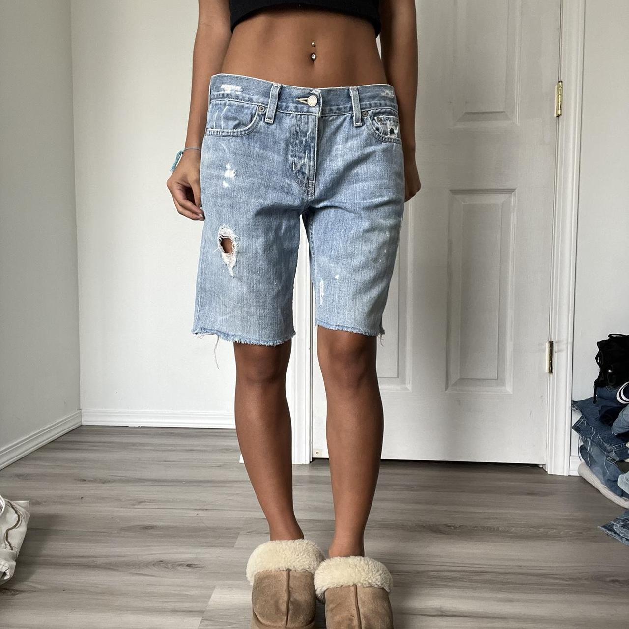 Low Rise Jorts/Shorts so trendy, love the low rise... - Depop