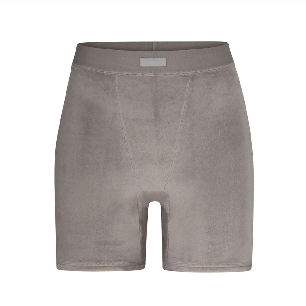 Skims Women's Silver and Grey Bottoms | Depop