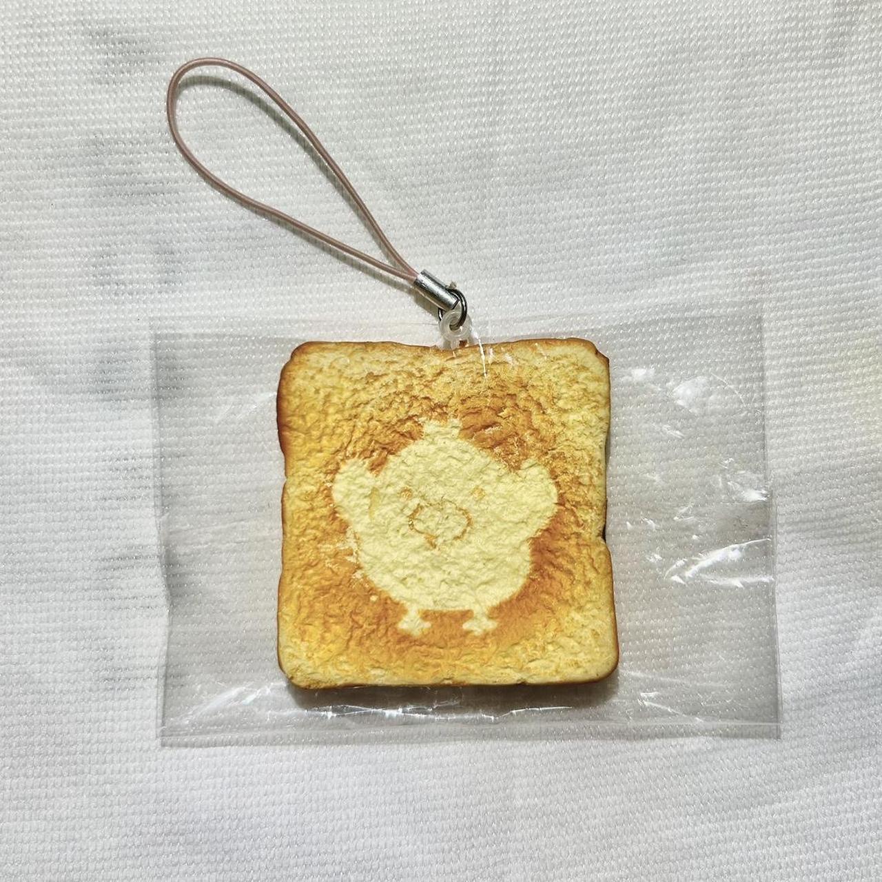 San-x Kiritori toast squishy keychain. It has flaws,... - Depop
