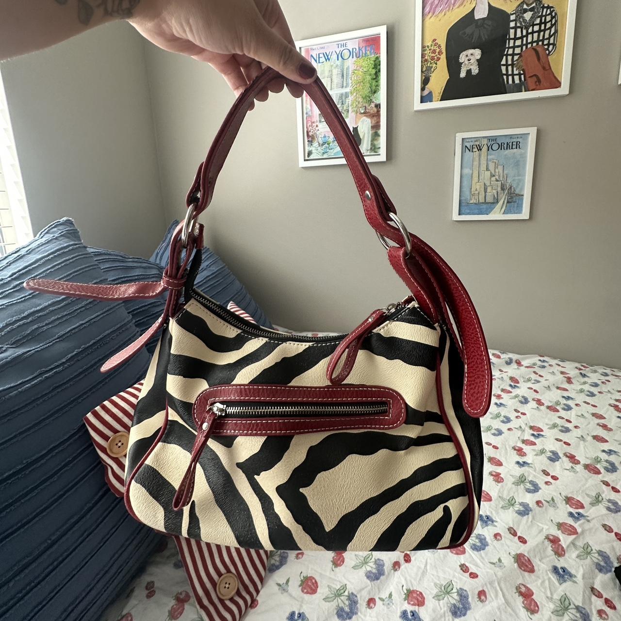 The cutest red and zebra print shoulder bag!!! Very... - Depop
