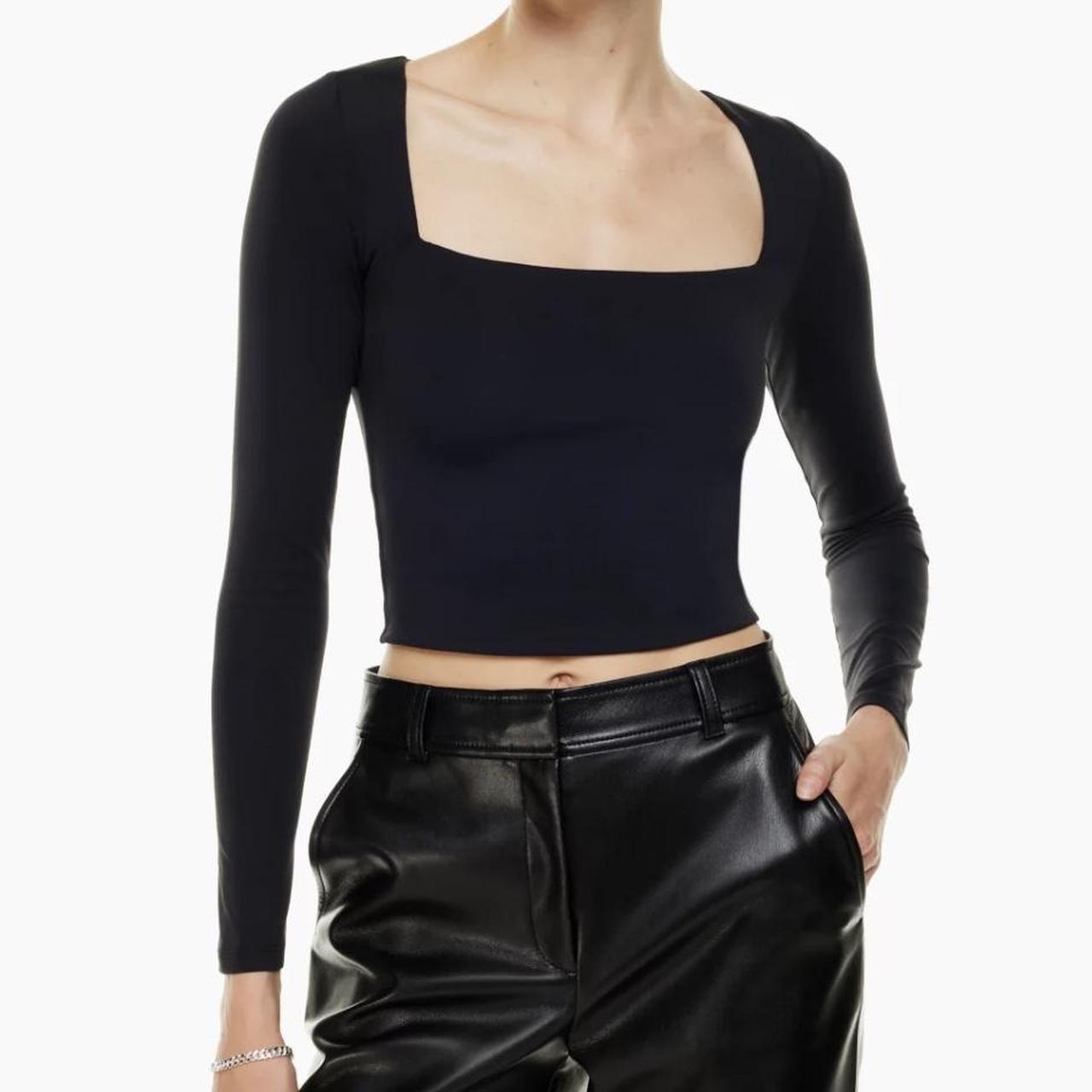 aritzia babaton small square neck contour shirt... - Depop