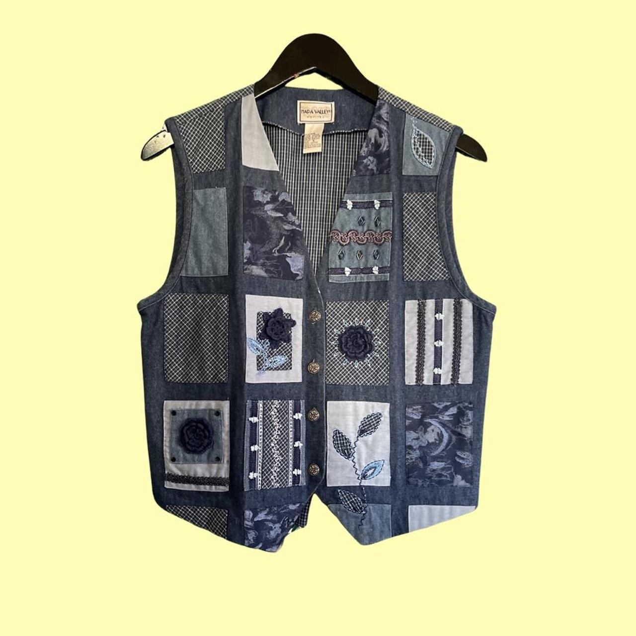 Vintage denim patchwork vest So freaking cute! Such... - Depop