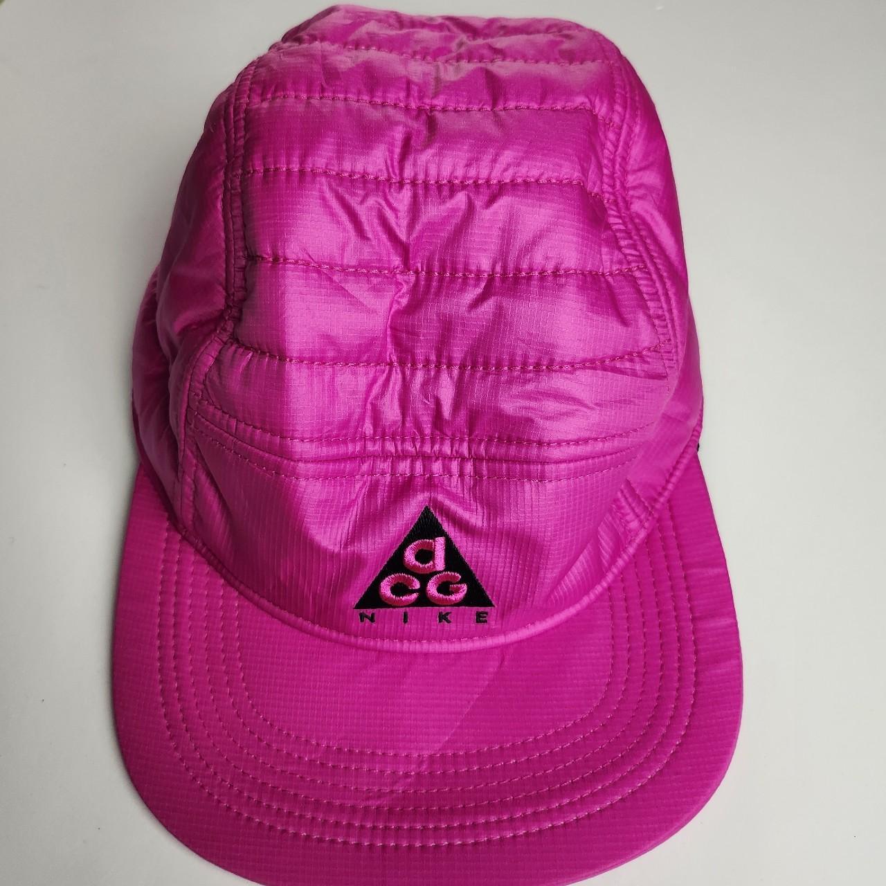 Nike ACG Pink Puffer Hat Never worn. ... Mad Matta... - Depop