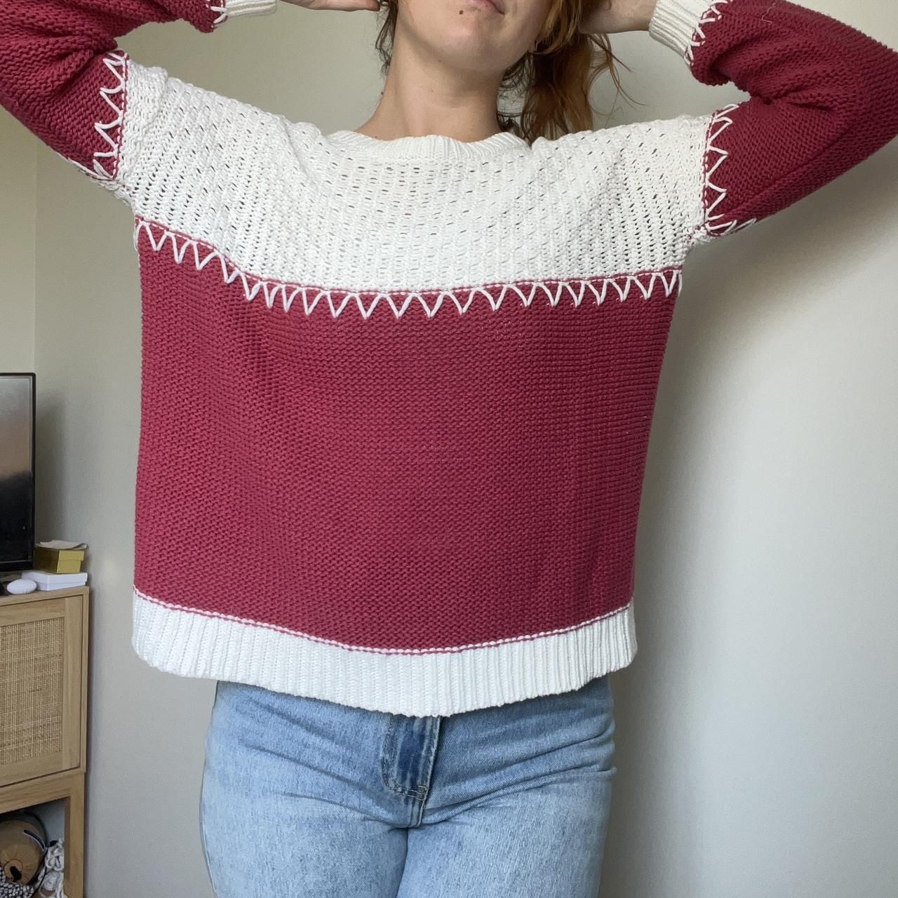 vintage Roxy sweater, super cute crochet material... - Depop