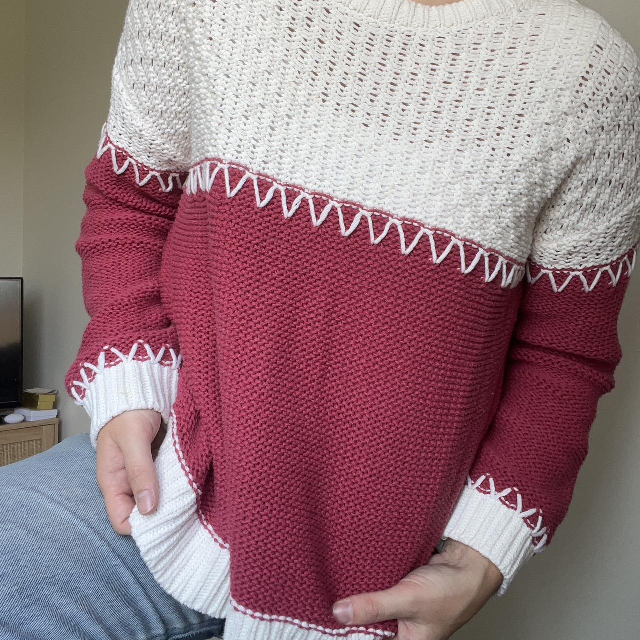 vintage Roxy sweater, super cute crochet material... - Depop