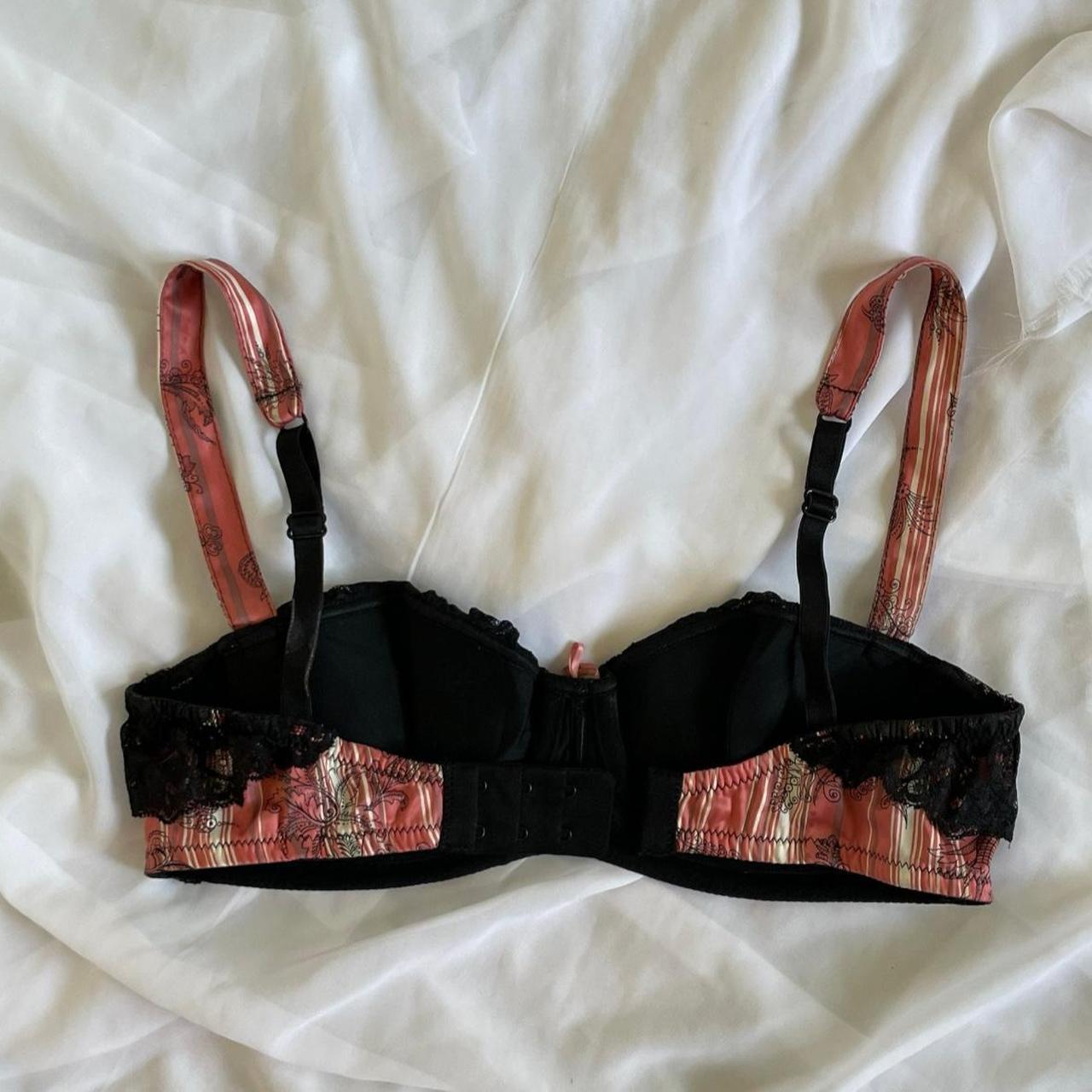 Vintage Chantal Thomas corral black ruffled bra... - Depop