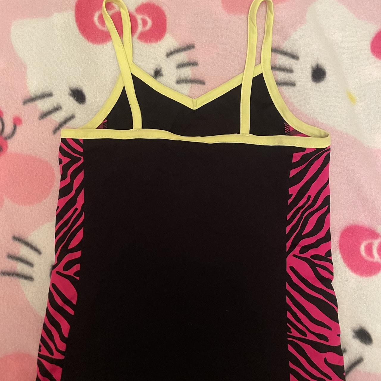 Super cute pink zebra print tankini Perfect... - Depop