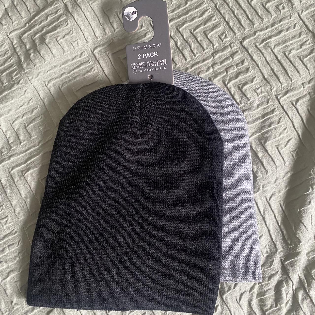 black & grey primark hats 2 pack - brand new with... - Depop